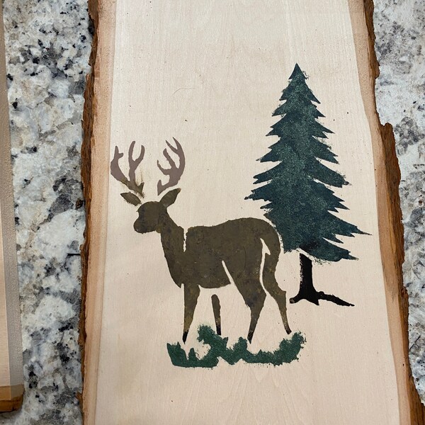 Deer, Deer Stencil, Scene, Wildlife, Christmas, Deer Scene, Kid Room ...