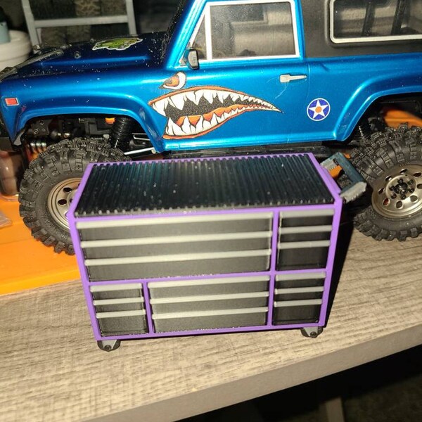 1/18-1/24 Scale Tool Box, Working Parts! Opening Drawer's, Rolling ...