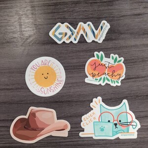 Watercolor Flower Sticker, Illustrated Flower Sticker, Flower Stickers ...