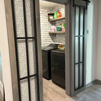 Geo Style Barn Doors Any Size Hardware and Header Included - Etsy