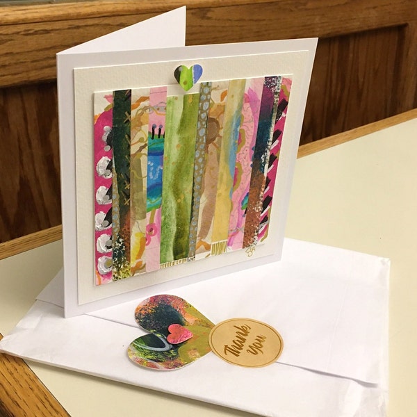 Hand Painted Collage Paper Pack, Ephemera Paper, Fodder Paper ...