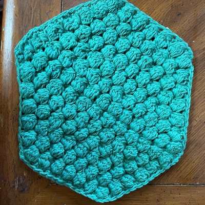 CROCHET PATTERN // Bobble Hexagon Trivet // Modern Trivet Pattern ...