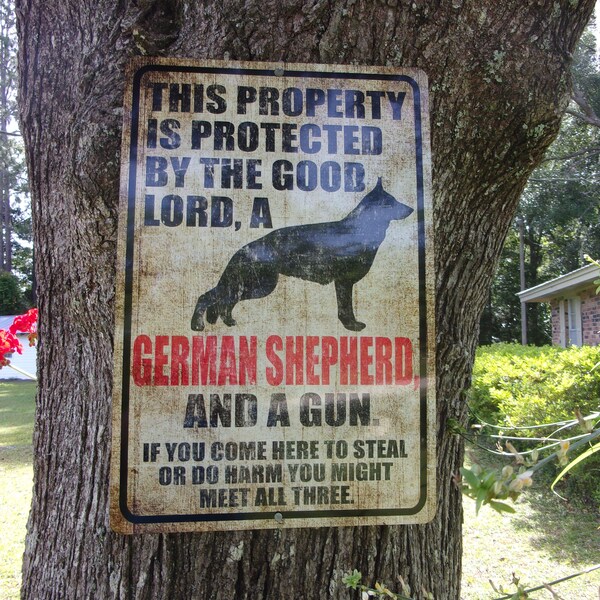 German Shepherd Dog Sign Dog Warning Sign Dog Sign Sign German Shepherd ...