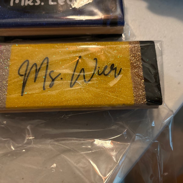Personalized Board Eraser|pencil Eraser|glitter Eraser|cute Teacher ...