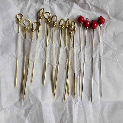 PAIR of Brass Medieval Veil Pins. Medieval Dress Pin. Renaissance Pins ...