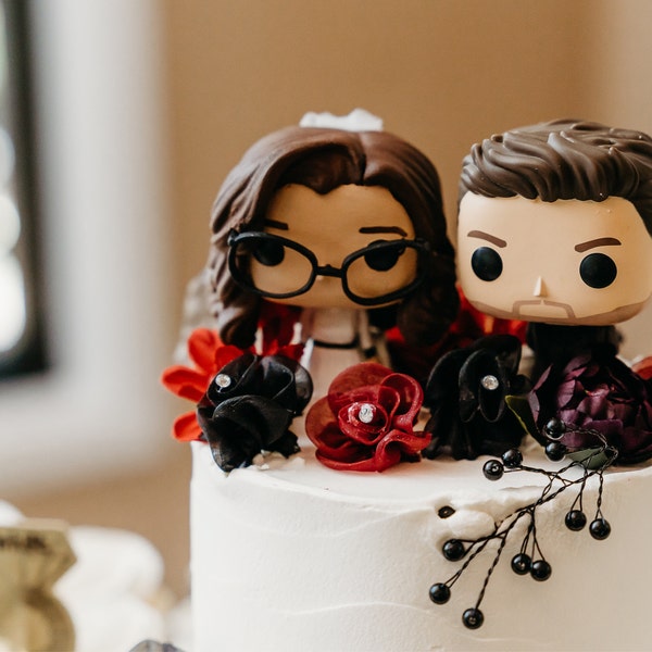 Two Custom Pop Figures + Custom Pop Box, Wedding Cake Toppers ...