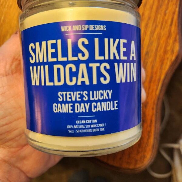 Personalized Smells Like A Sooners Win Candle, Custom Oklahoma Candle ...