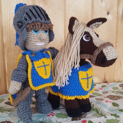 Knight and His Horse Crochet Pattern, Horse, Night, Medieval english ...