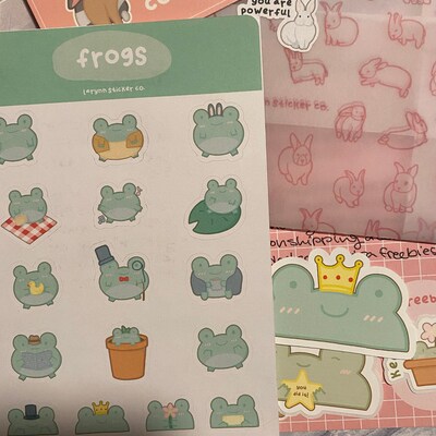 Frogs Sticker Sheet - Etsy