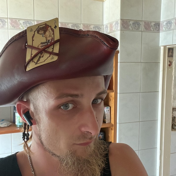 Leather Pirate Hat Pattern, Tricorn Style (PDF With Video Guide) - Etsy