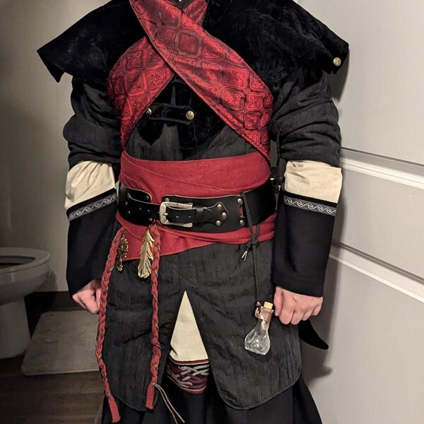 Medieval Scarf Hood, Green Wool, Wrap Around Hood, for Cosplay ...