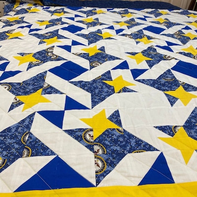 Hero's Star Quilt Pattern, Quilt of Valor, Freedom Quilt, Patriotic ...