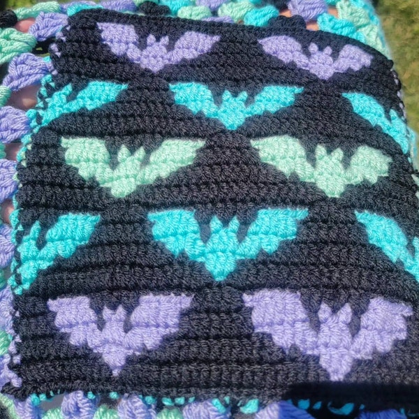 Batty Mosaic Crochet Pattern: Halloween Chart (digital Download) - Etsy