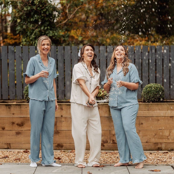 Personalised Pyjamas, Wedding Pyjamas, Bridal Shower Pyjamas, Bride ...