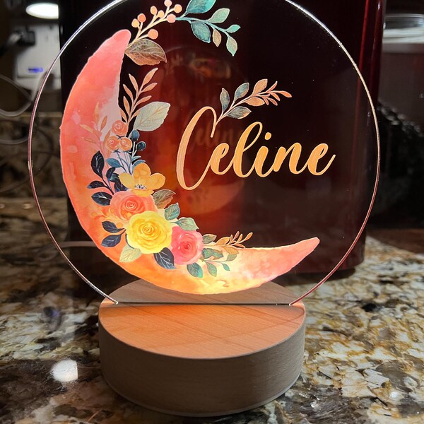 Baby Girl Gift, Personalized Night Light for Kids, Custom Night Light, Infant Gift, Personalized ...