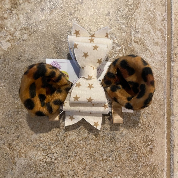 Animal Ear Hair Clips - Cheetah, Giraffe, Zebra, Koala, Lion, Bear, Cat ...