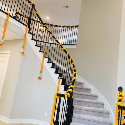 5 Bunches Lily Marigold String Artificial Flowers Indian - Etsy