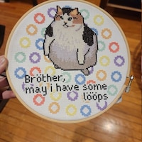 Brother May I Have Some Loops Cat Meme Funny Modern - Etsy Australia