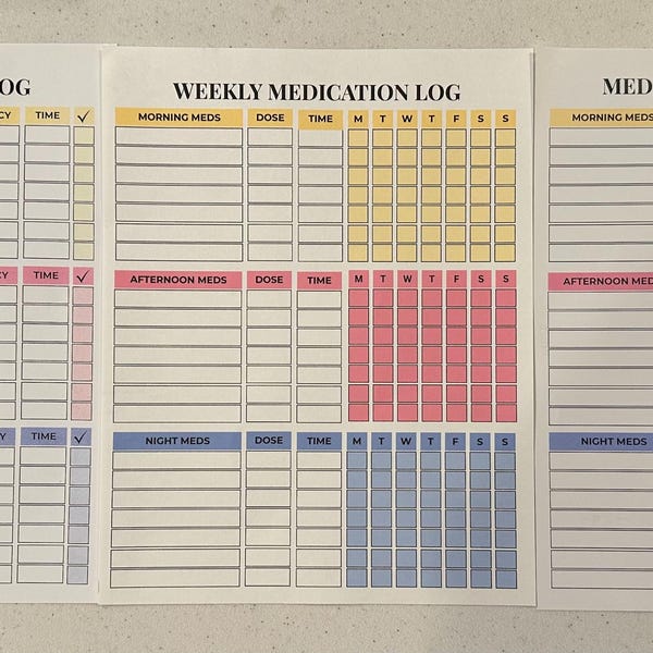 Editable Vitals and Health Logs for Chronic Illness, Eldercare, Medical ...