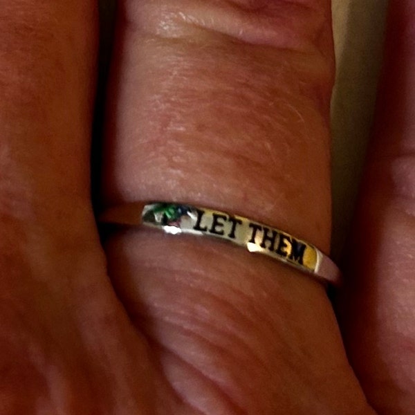 14k GOLD Custom Stacking Rings, Stackable Name Ring, Dainty Name Ring ...