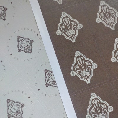 Square 37mm Stickers, A4 Sheets, Matte Finish, Logo Stickers ...