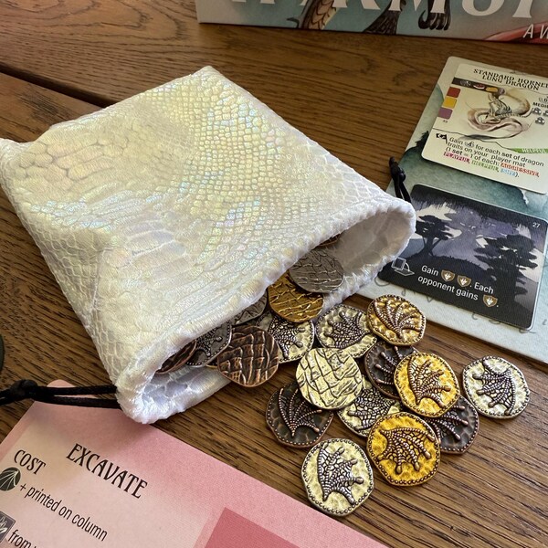 40x Dragon Coins in 3 Different Colors, Metal Token Upgrade for Board ...