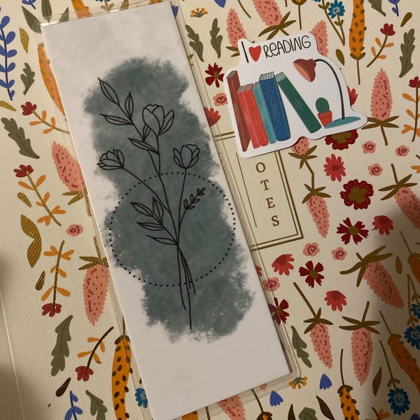 Green Floral | Bookmark - Etsy
