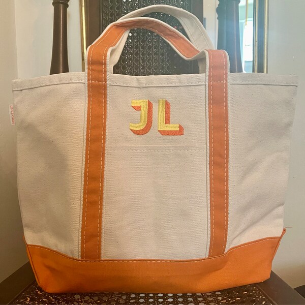 Personalized Canvas Tote, Ironic Boat Bag, Monogram Canvas Tote Bag ...