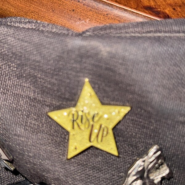 Hamilton RISE UP Enamel Lapel Pin Musical Badge Brooch Golden Star ...