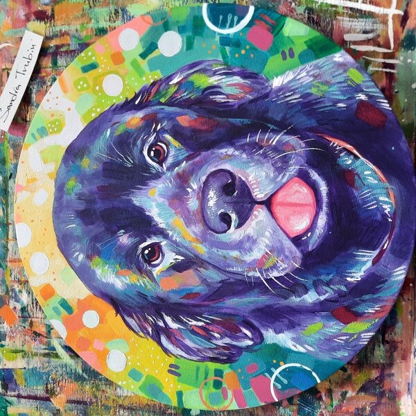 3 Colors Plus - Colorful Traditional Abstract Painting, Wall Art or ...