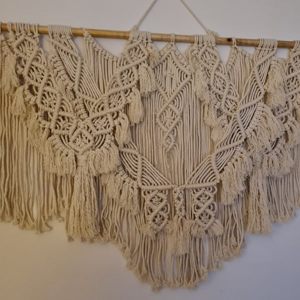Rock on Art, Devil Horns Wall Hanging, Gothic Boho Macrame Wall Decor ...