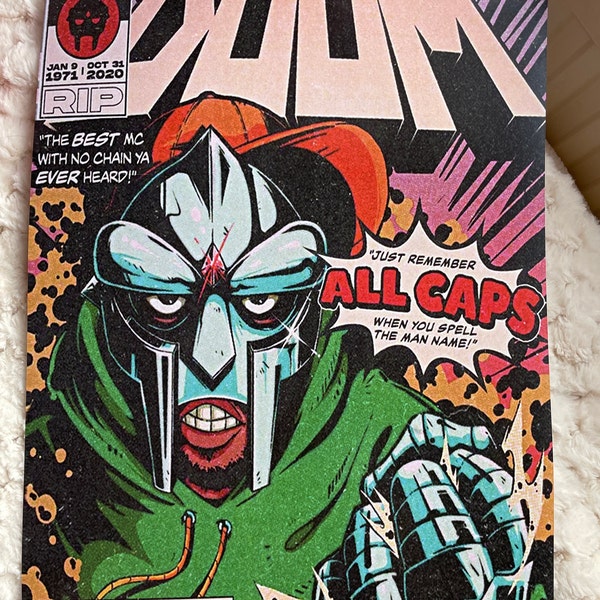 MF DOOM Music Poster Mf Doom Art Music Wall Art - Etsy