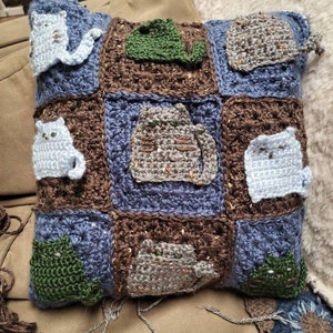 Many Cats Square ENGLISH Crochet Pattern PDF Granny - Etsy