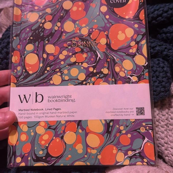 Personalised Notebook Foil-blocked in Gold - Handbound in 10 Coloured ...