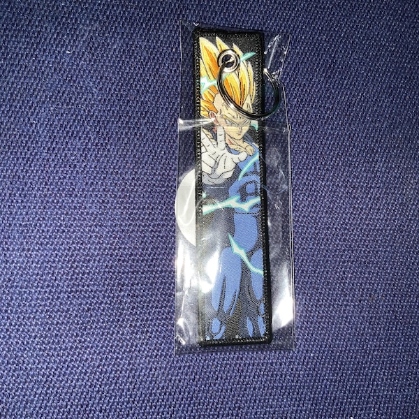 Anime Embroidered Jet Tag Keychain - Etsy