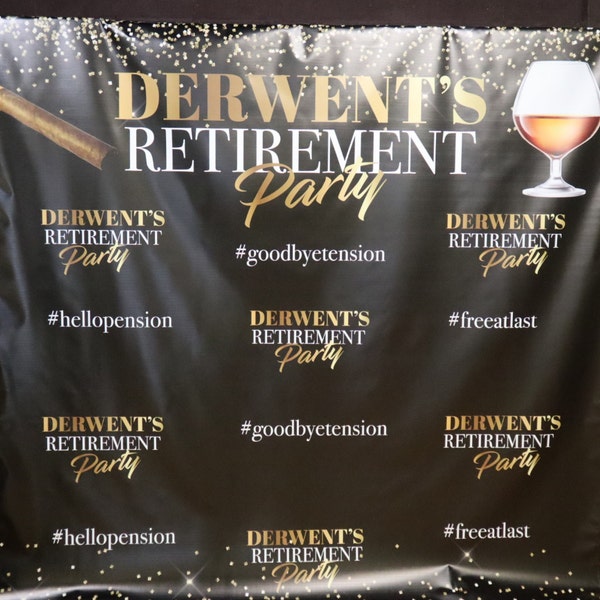 Custom Backdrop Photo Backdrop Retirement Backdrop Retirement Step ...