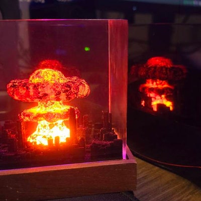 Explosion Bomb Resin Lamp, Atomic Bomb Diorama, Nuke Bomb Fallout 4 ...