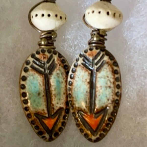 Zuni Bear Cubs ... Artisan-made Enameled Copper Small Bear Charms ...
