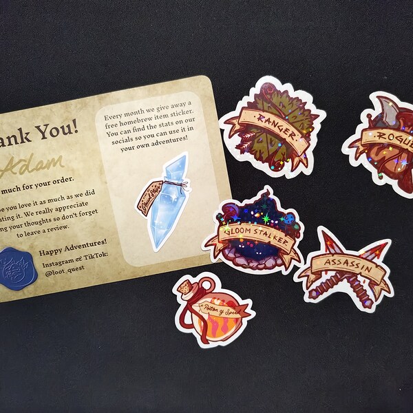 Dnd Ranger Subclass Stickers | TTRPG Fantasy Journal, Laptop & Water ...