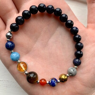 Solar System Bracelet Galaxy Bracelet Outer Space Jewelry Astronomy ...