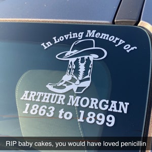 In Loving Memory of Window Decal Personalized Cowboy Hat and Boots ...