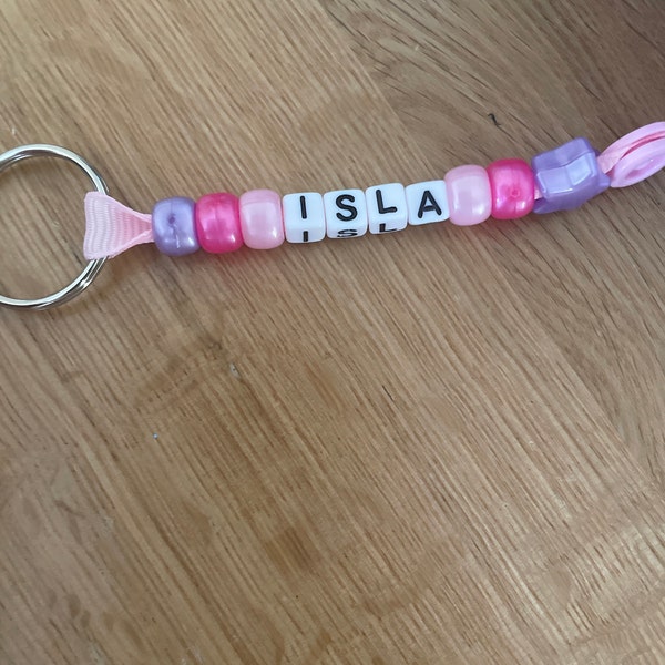 Personalised Purple Keychain, Book Bag Name Tag, Lunch Bag Name Label ...