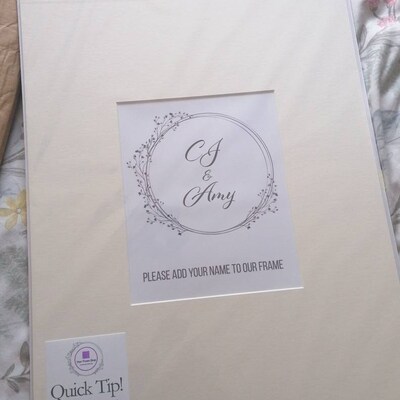 Personalised Wedding Signature Photo Mount Bespoke Mount Boards for ...