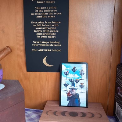 Coppermoon Moonphase Altar Card Stand, Tarot Card Stand, Oracle Card ...