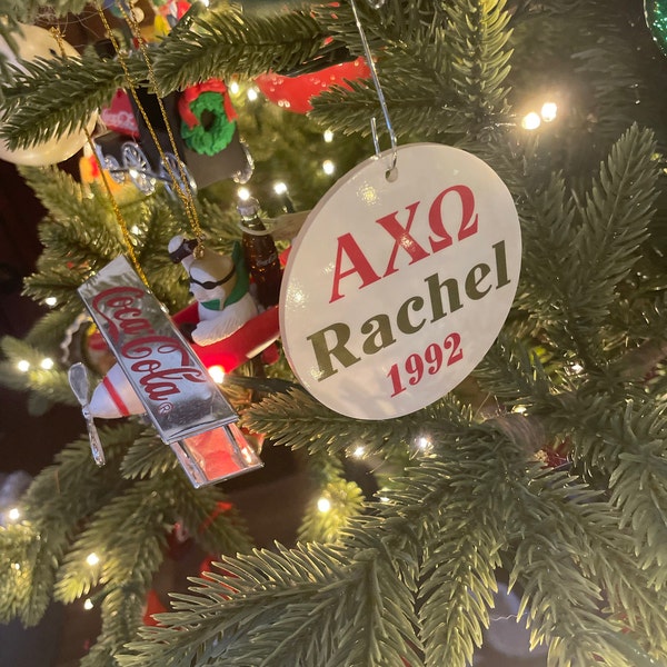 Fraternity Greek Letters Christmas Ornaments in Official Colors for ...
