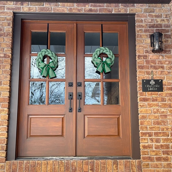 Irish Welcome Door Sign, Cead Mile Failte Slate Door Hanger, Celtic ...