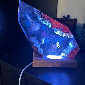 Personalised Spaceship Night Lamp Couple Astronauts Rocket - Etsy