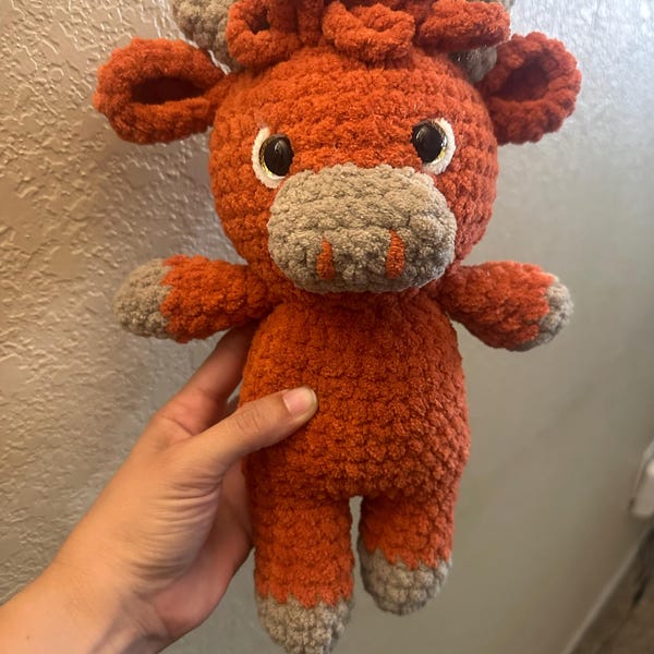 Crochet Highland Cow Amigurumi Pattern Farm Animal Crochet Pattern Cow ...