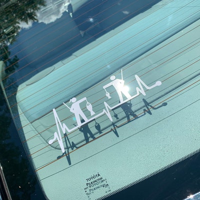 Helicopter Heartbeat Lifeline Decal Sticker Gift for - Etsy