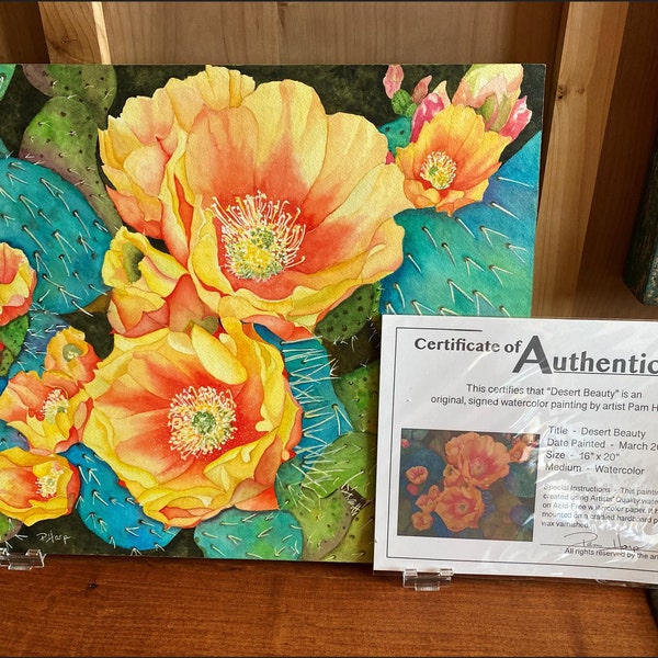 Watercolor Sunflower Batik, Signed Original, Unframed. Gift for Her ...